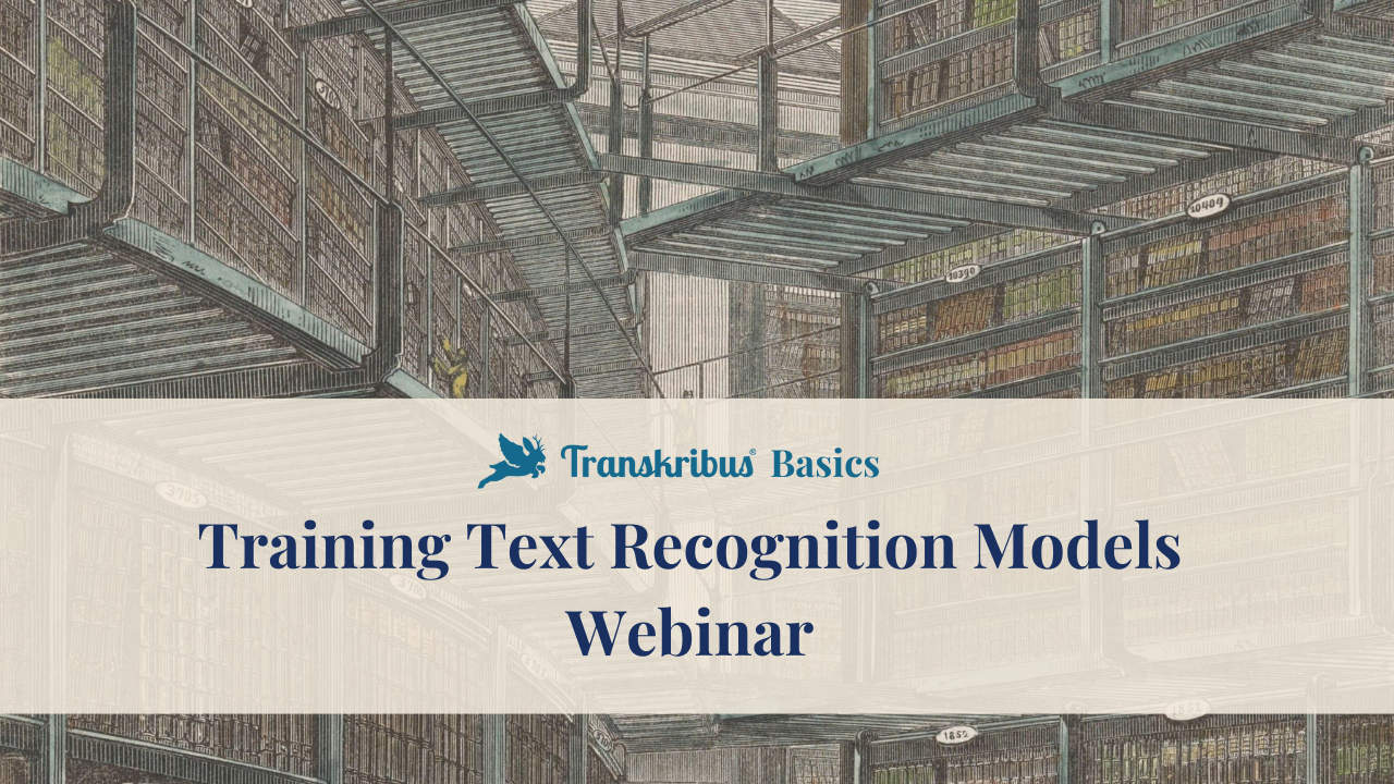Training Text Recognition Models Webinar